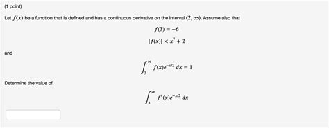Solved Point Let F X Be A Function That Is Defined And Chegg