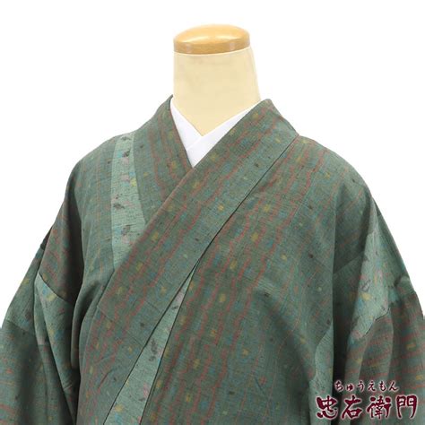 【楽天市場】【中古】 紬 袷 レディース 正絹 緑 かわいい 身丈166cm 裄丈67cm カジュアル ゆったりサイズ リサイクル着物