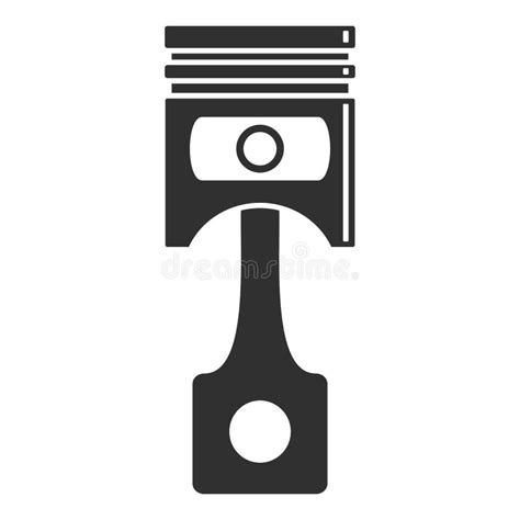 Car Motor Piston Icon On White Background Pistons Sign Piston Icon For Vehicle Engine Symbol