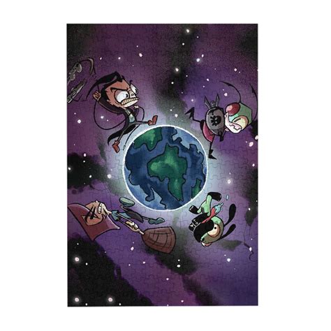 300 Pieces Invader Zim Wooden Jigsaw Puzzles Educational Intellectual