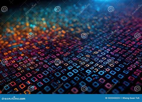 colorful technology binary matrix code abstract wallpaper patern