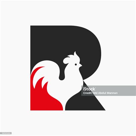 암탉 기호가 있는 문자 R 가금류 로고 치킨 로고 수탉 한숨 벡터 템플릿 닭에 대한 스톡 벡터 아트 및 기타 이미지 닭 닭고기 로고 Istock