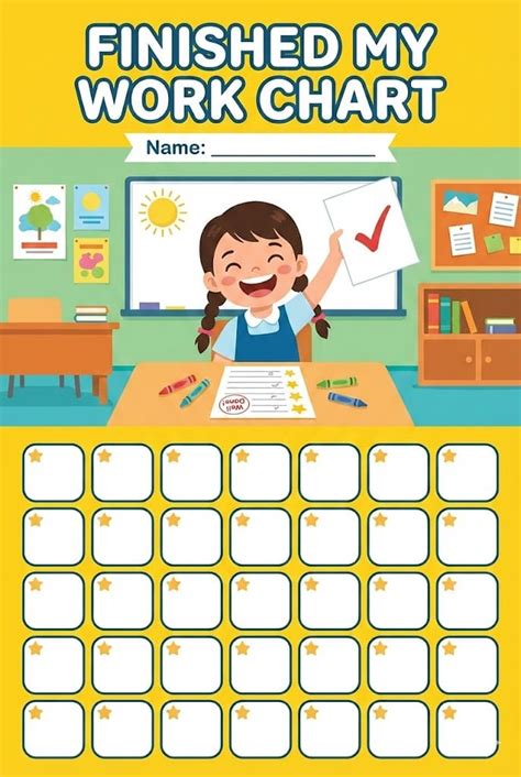 Finished My Work Chart Worksheet Download And Print Now