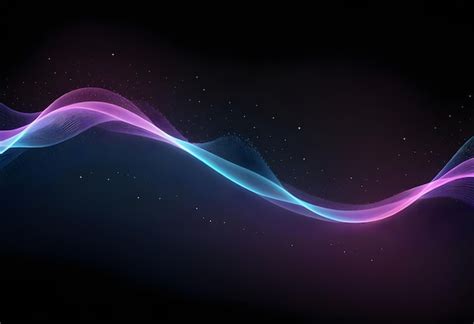 Premium Photo Abstract Waving Particle Technology Background Design