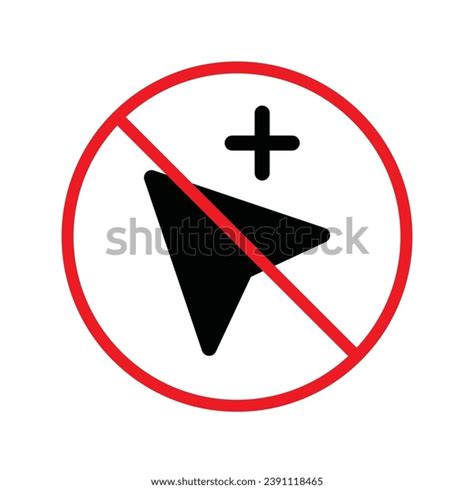 Forbidden Cursor Icon Prohibited Arrow Vector Stock Vector Royalty