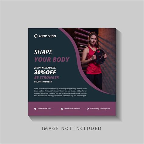 Premium Vector Zym Socail Media Post Design