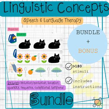 CELF Linguistic Concepts Activities Speech And Language Therapy