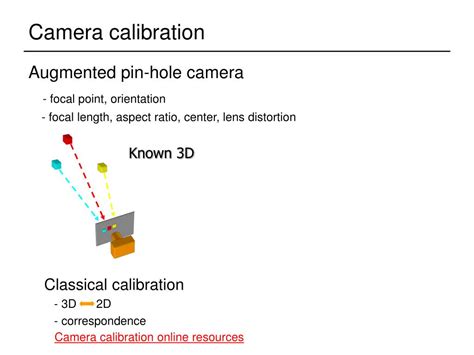 ppt camera calibration and stereo reconstruction powerpoint