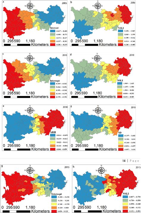Spatial Pattern Of Mgwr Coefficients Download Scientific Diagram