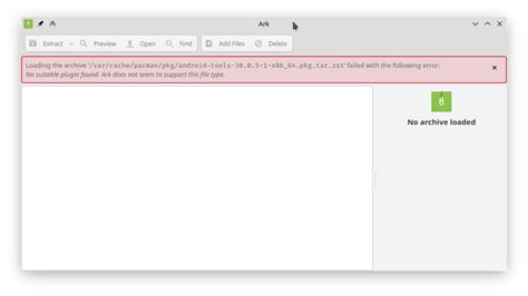 Ark Cannot Open Pkg Tar Zst Files Software And Applications Manjaro Linux Forum