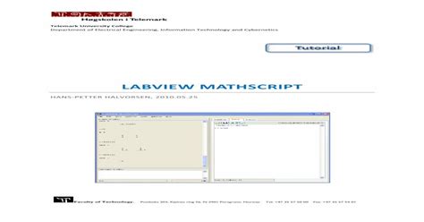 Tutorial Labview Mathscriptderskilicaslannomtrdoc1942labview Mathscriptpdf6 Labview