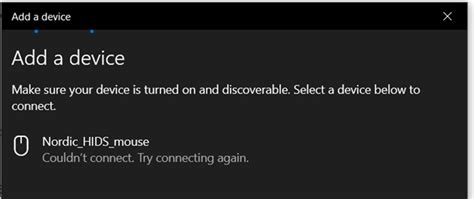 Nrf Sample Peripheralhidsmouse Does Not Connect To Desktop With Bt