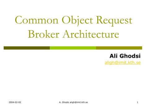 Ppt Common Object Request Broker Architecture Powerpoint Presentation