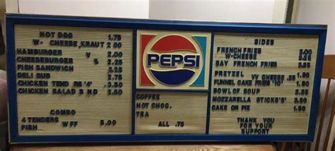 Bowing Ally Roller Rink Or Amusement Park These Menu Boards Are Burnt Into My Memory R