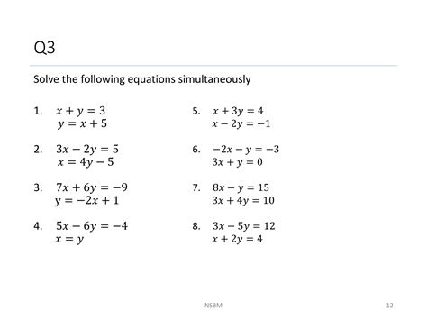 Lecture Solving Simultaneous Equations PPTX