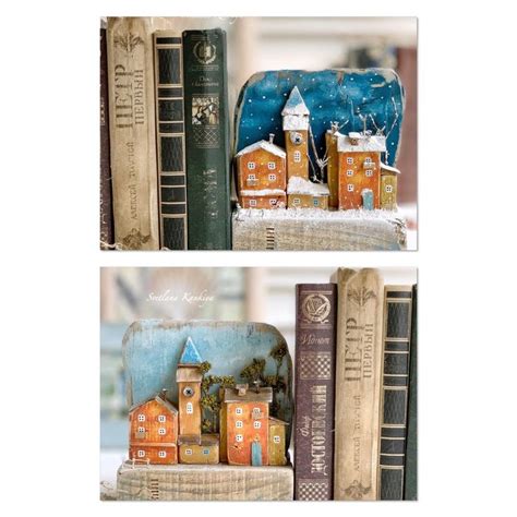 Композиция для интерьера Зима Лето домики дрифтвуд в интернет магазине на Ярмарке Мастеров