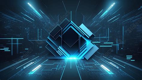 무료 미래 지향적인 기계식 블루 Ppt 배경 Slidesdocs