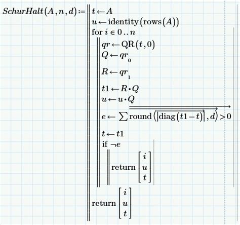 solved schur and jordan decompositions of a matrix ptc community