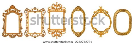 Set Golden Vintage Frame Isolated On Stock Photo Shutterstock