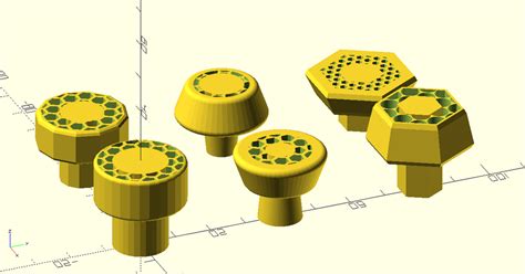 Anpassbares Customizable OpenSCAD Script für for Schrankknöpfe mit