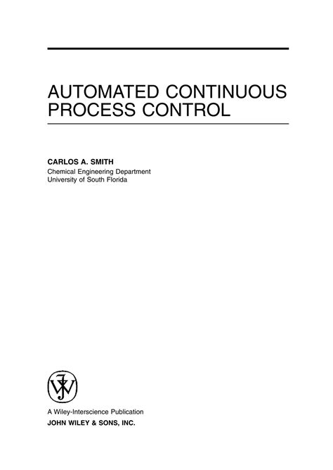 SOLUTION Automated Continuous Process Control Studypool