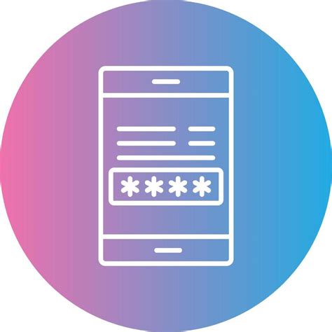 Password Line Gradient Circle Icon 43447885 Vector Art At Vecteezy