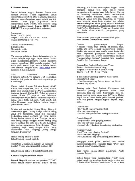 16 Tenses Compress 1 Pdf