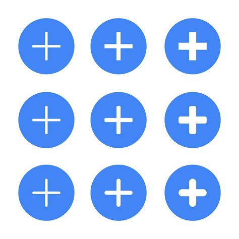 Add Button Icon Vector In Blue Circle Plus Sign Symbol 35048578 Vector Art At Vecteezy