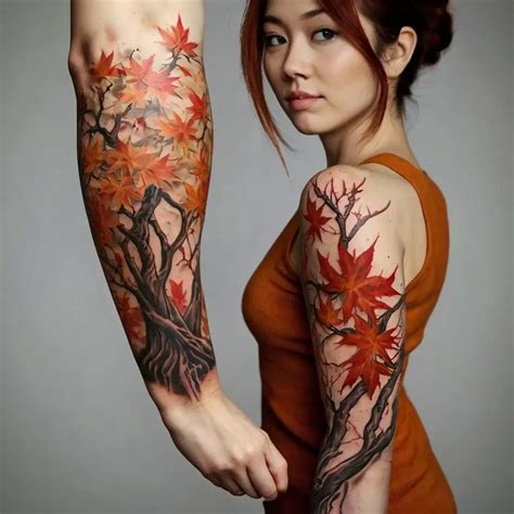 Japanese Maple Tattoos Meaning Symbolism 72 Designs Hbtat2