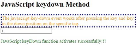 javascript keyboard events tpoint tech