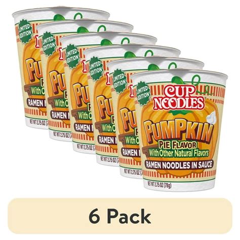 6 Pack Nissin Foods Cup Noodles Limited Edition Ramen Noodles Pumpkin