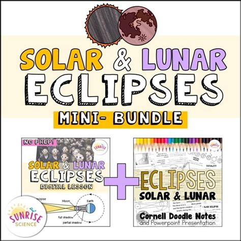 Eclipses Lesson Total Solar Eclipse Activity Lunar Eclipse Doodle Notes