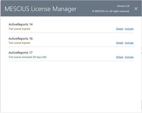 Problem To Use Licensemanager App With Trial License Activereports V17