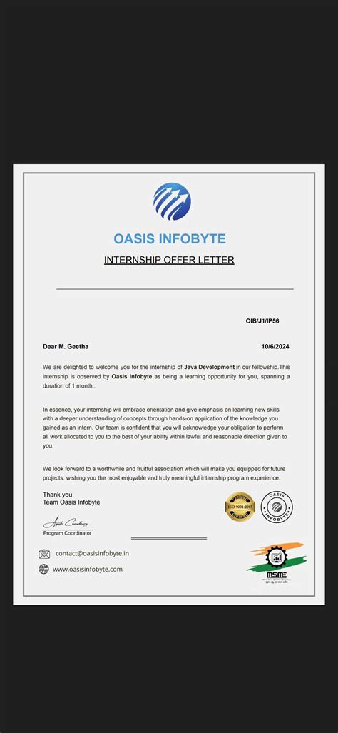 geetha m on linkedin oasisinfobyte