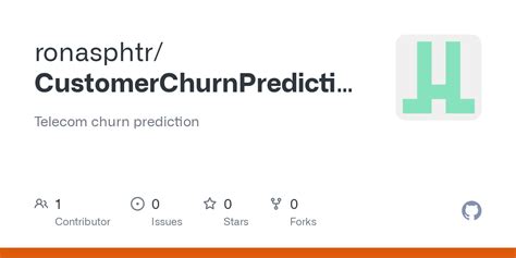 GitHub Ronasphtr CustomerChurnPrediction Telecom Churn Prediction