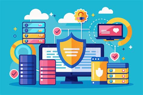 Illustration Showcasing Sql Technology And Online Data Security