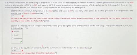 Solved In A Physics Lab Students Are Conducting An Chegg