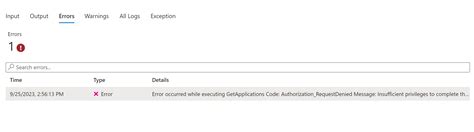 Unable To List Applications From Azure Active Directory Using