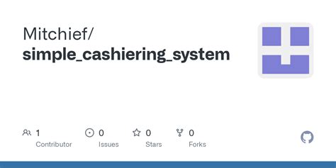 Github Mitchiefsimplecashieringsystem