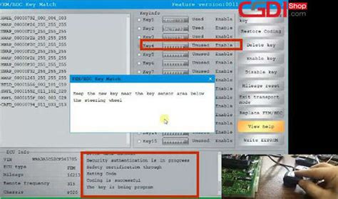 CGDI BMW Program Key To BMW F FEM Without Any Issue