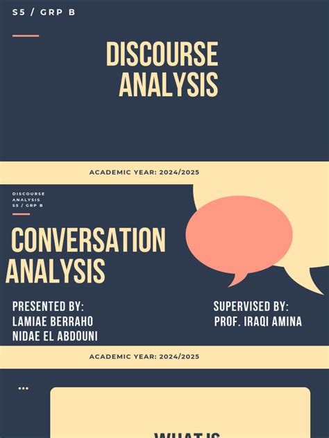 Discourse Analysis Conversation Analysis Pdf Communication Linguistics