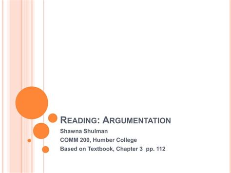Reading Argumentation Pptx
