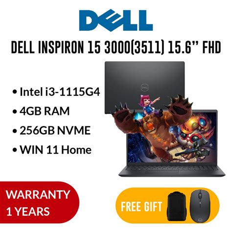 DELL INSPIRON 15 3000 3511 15 6 FHD I3 1115G4 4GB RAM 256GB NVME WIN 11 HOME Shopee Malaysia
