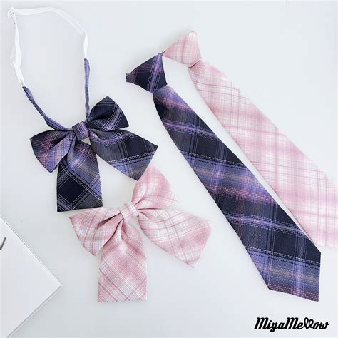 체크 스쿨룩 교복 넥타이 And 리본타이