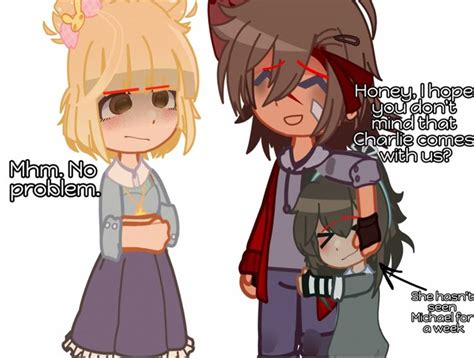 Michael Afton Charlie Emily And Michaels Girlfriend Fnaf Gacha Nox