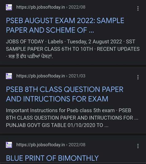 Punjab News Online Pseb 10th Class Sample Paper Math Science