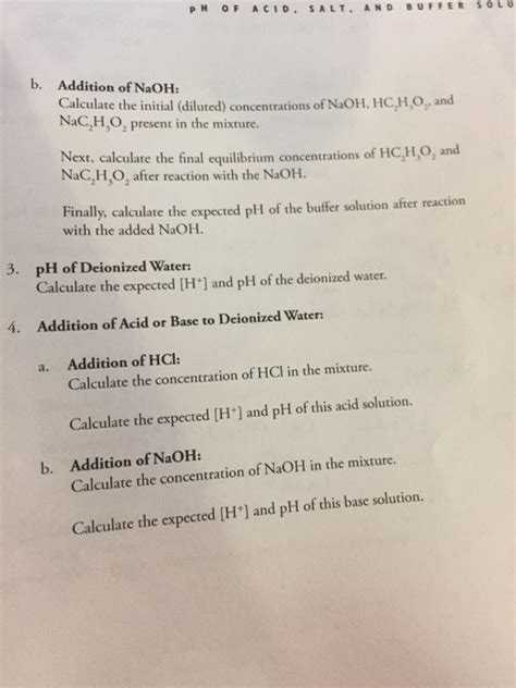Solved How Do I Calculate The Molarity And Calculated PH Chegg Com
