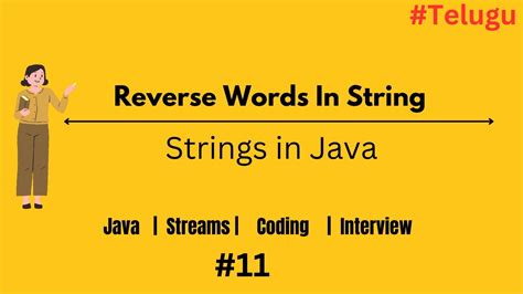 Reverse Words In String Java Program Explained In Telugu Learn With