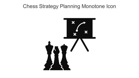 Chess Strategy Planning Monotone Icon In Powerpoint Pptx Png And Editable Eps Format Ppt Sample