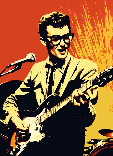 Lexica Buddy Holly Playing Lead Guitar In The Band Kiss Illustrator